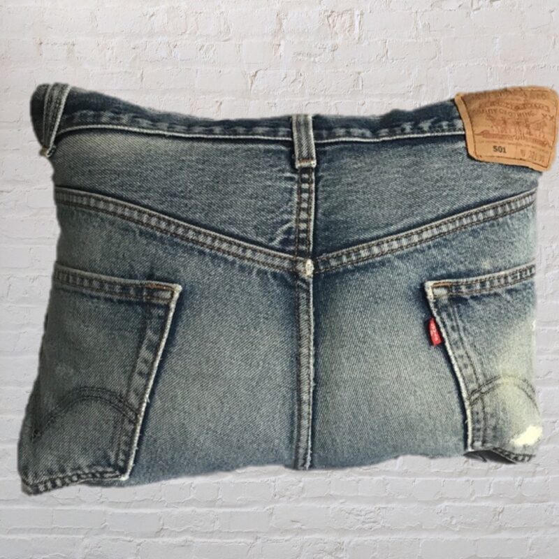 Retro Denim Vintage Pillow | Levi's 501 Jeans Cushion