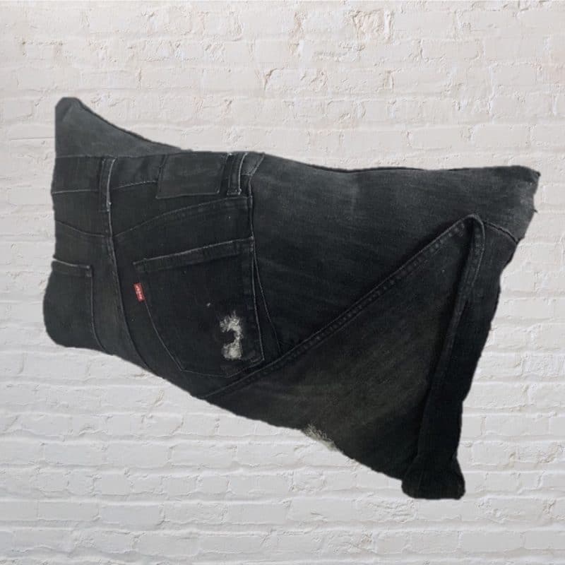 Handmade Large Filled Cushion | Funky Denim Jeans Pillow